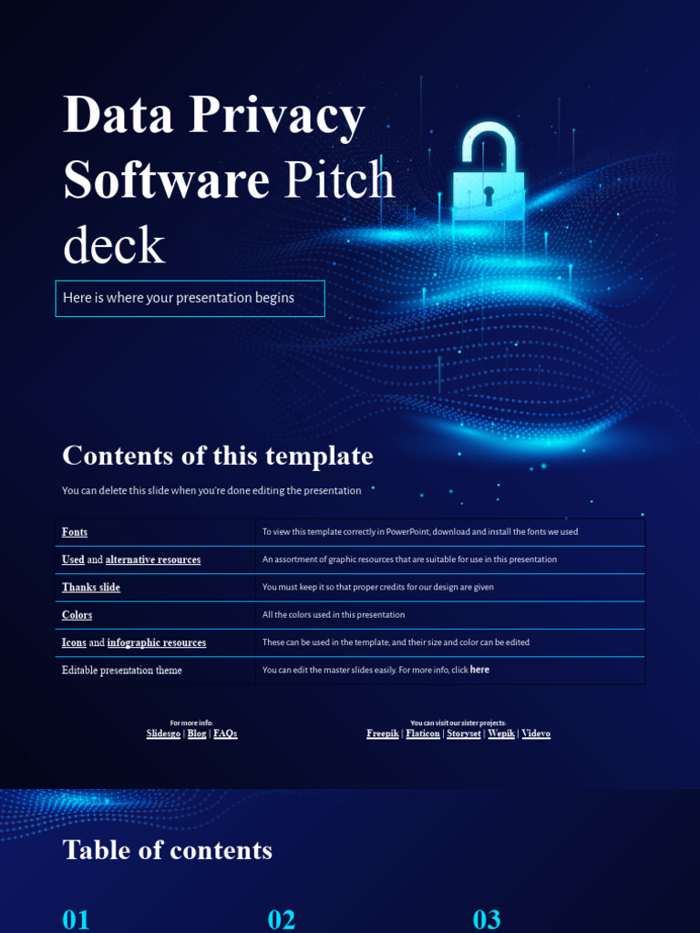 Data Privacy Software Pitch Deck by Slidesgo | PDF | Market (Economics) | Demand