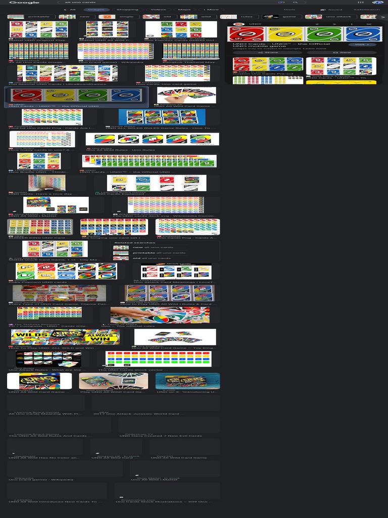 All Uno Cards - Google Search | PDF | Entertainment