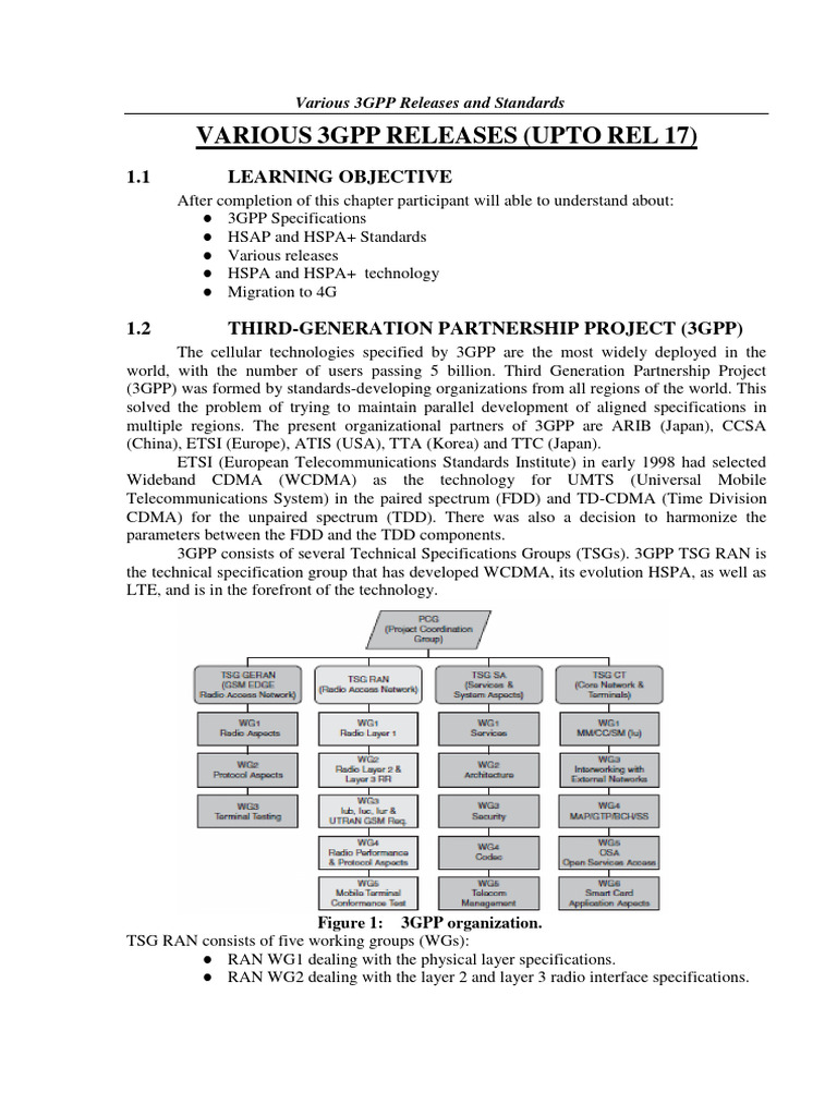 Introduction To Salient Features of 3GPP Release Upto Release 17 | Download Free PDF | High ...