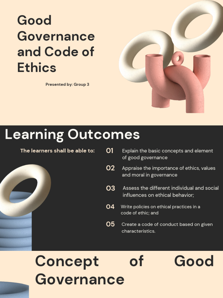 Good Governance and Ethical Standards | PDF | Governance | Morality