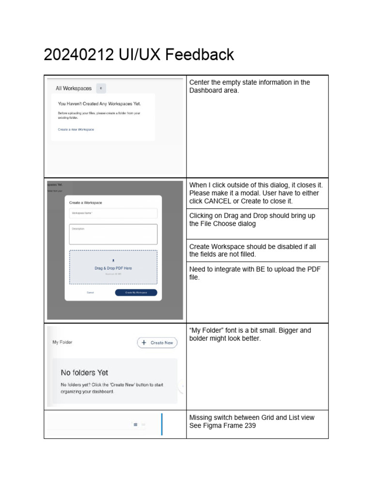 UI/UX Feedback for Dashboard Improvements | PDF | Computers