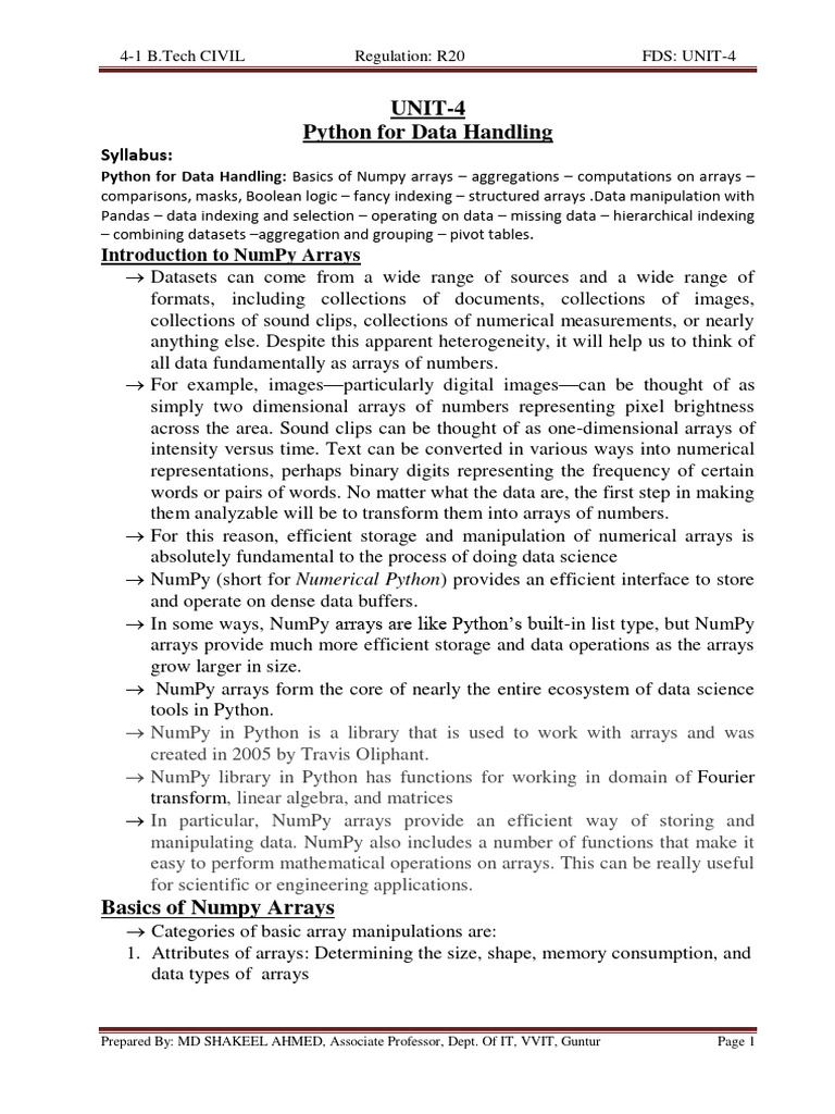 FDS Unit 4 | PDF | Boolean Data Type | Mathematics