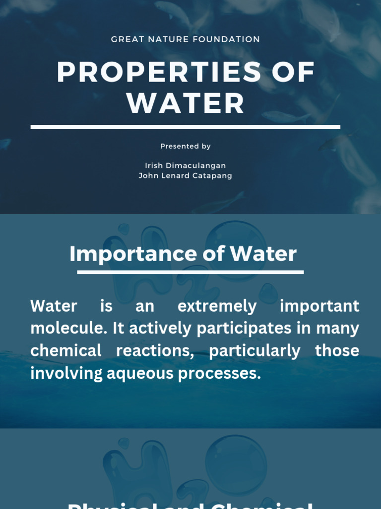 Properties of Water | Download Free PDF | Properties Of Water | Buffer ...
