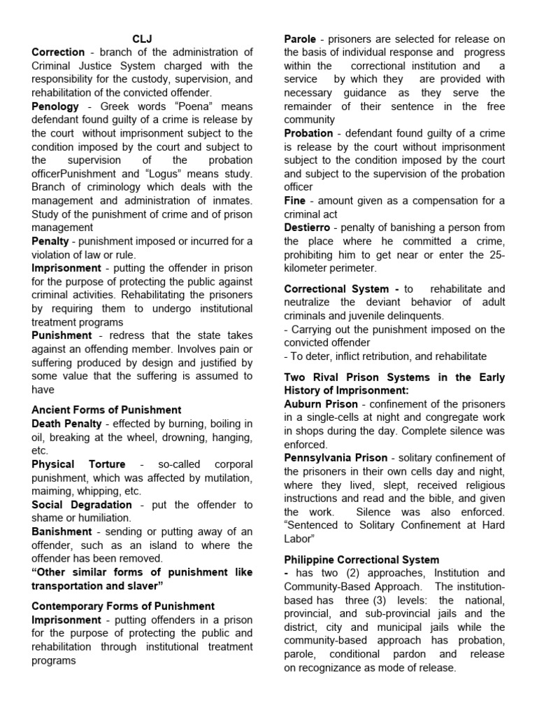 CLJ 1 Reviewer | PDF | Prison | Trials