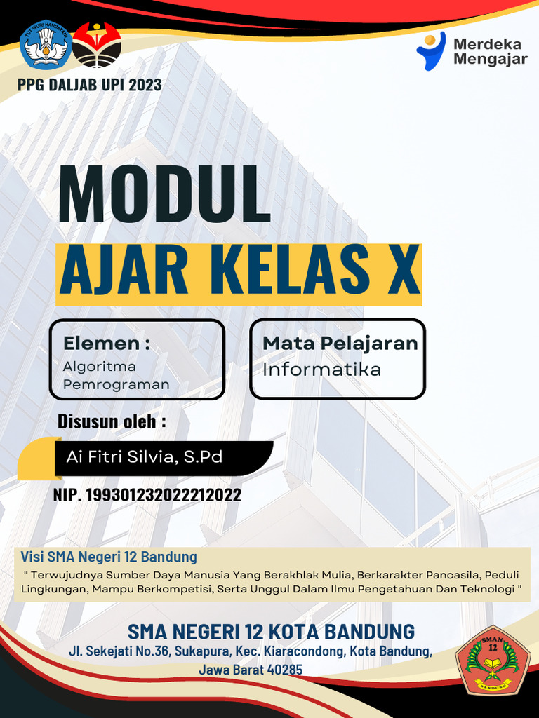 Algoritma Pemrograman Kelas X | PDF | Seni | Komputer