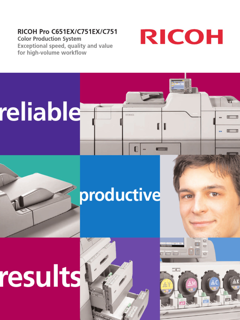 Ricoh Pro C751 Brochure | PDF | Printer (Computing) | Paper