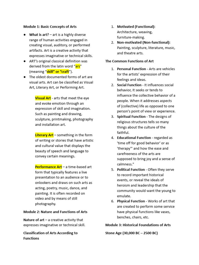 Art 002 Reviewer | PDF | Composition (Visual Arts) | The Arts