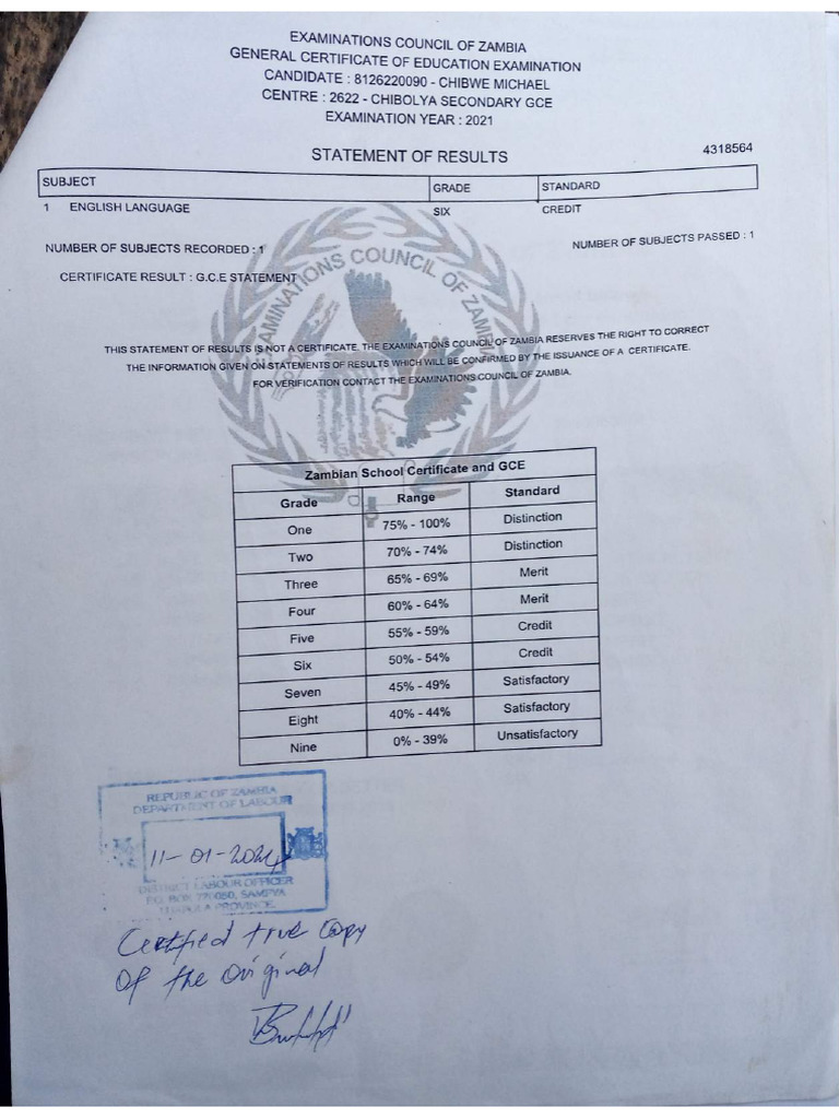 School Certificate | PDF