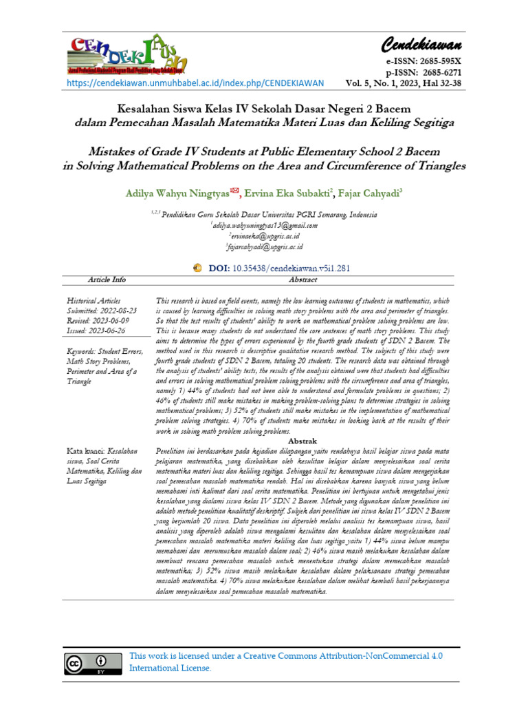 Student Errors in Math Problem Solving | PDF | Science | Cognition