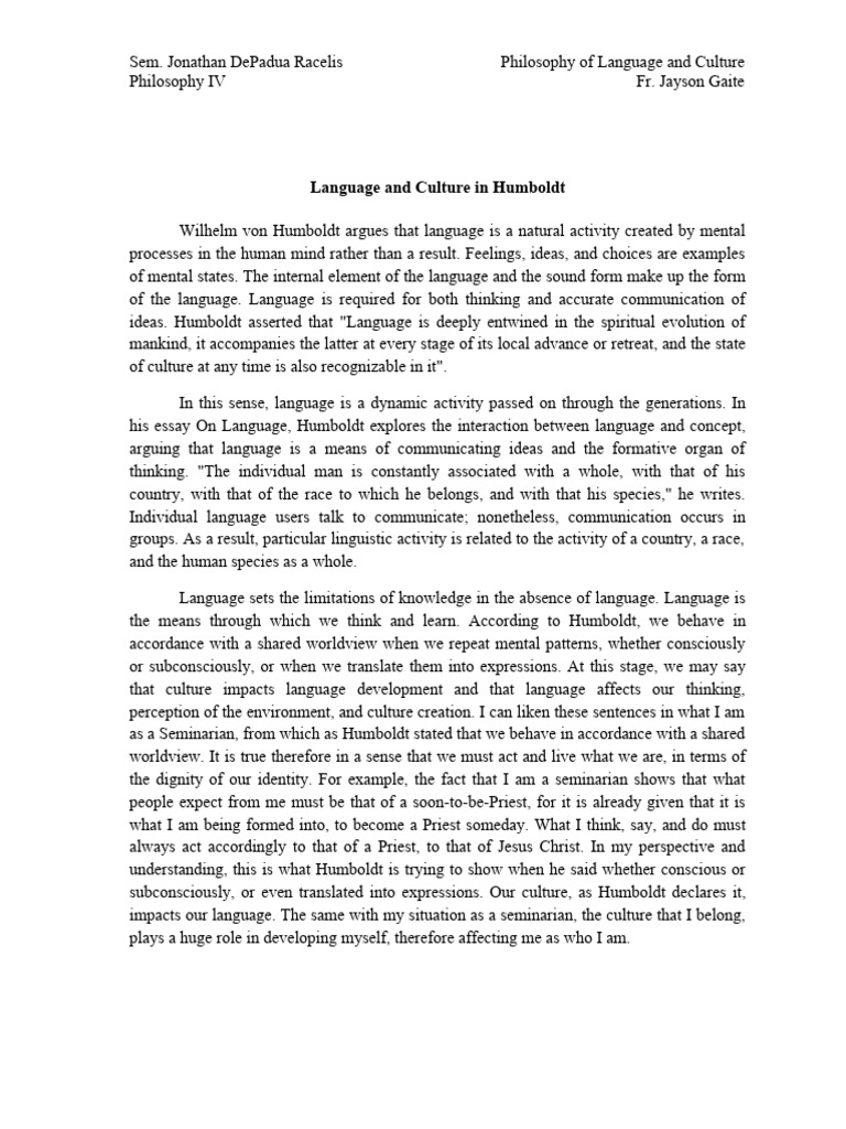 CHAPTER 10 - LANGUAGE AND CULTURE IN HUMBOLDT | PDF | Thought | Idea