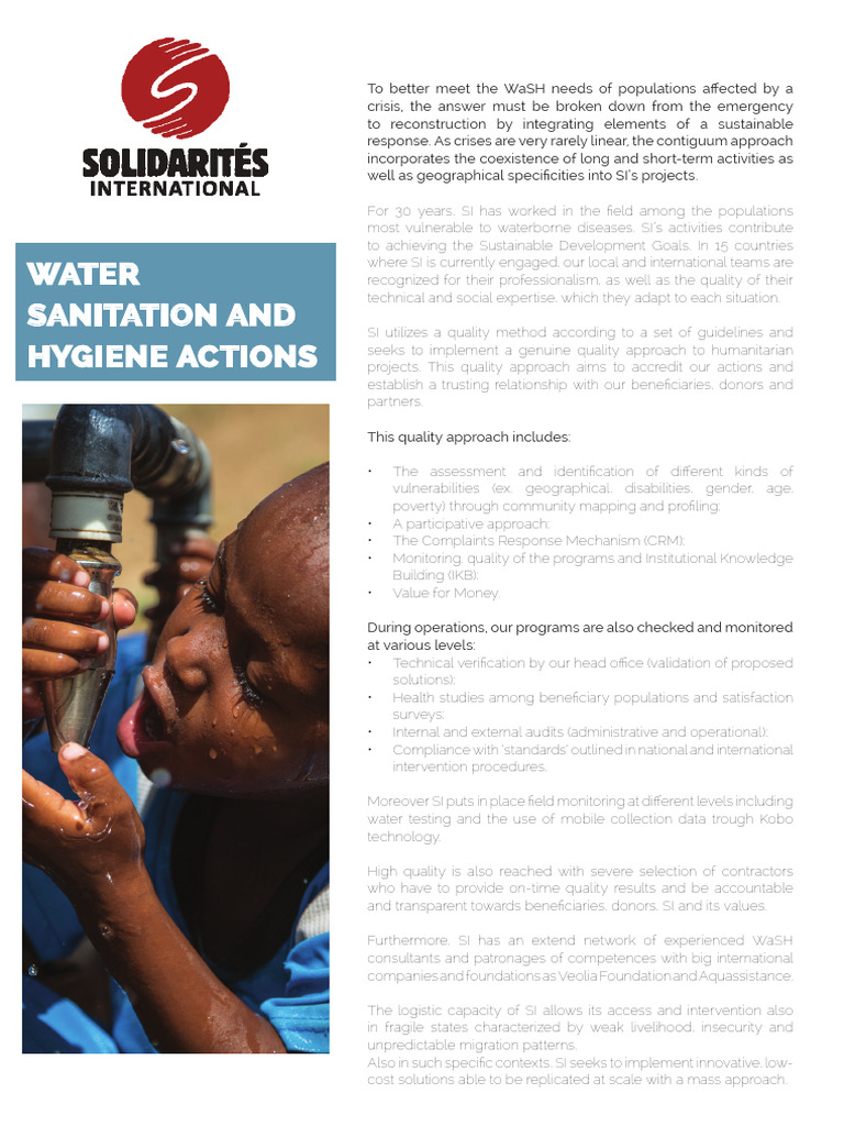 Water Sanitation & Hygiene Crisis Response | PDF | Wash | Sanitation