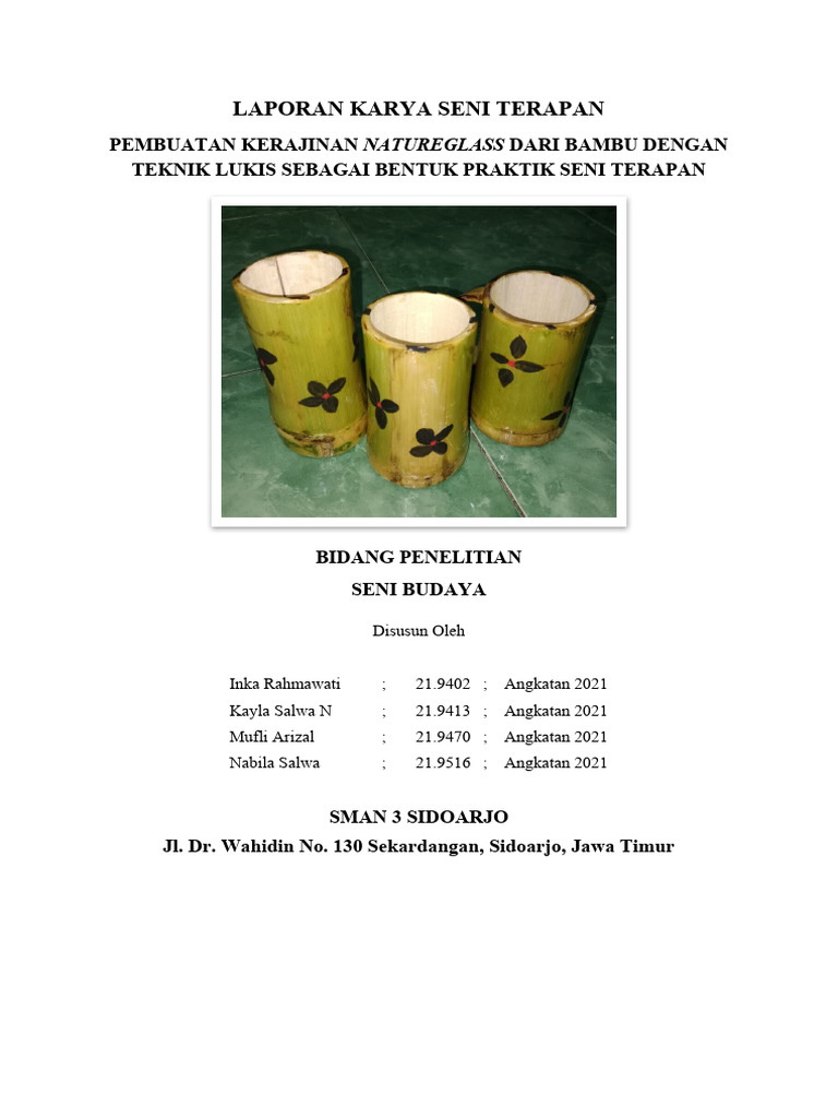 Laporan Karya Seni Terapan | PDF | Griya & Taman | Seni