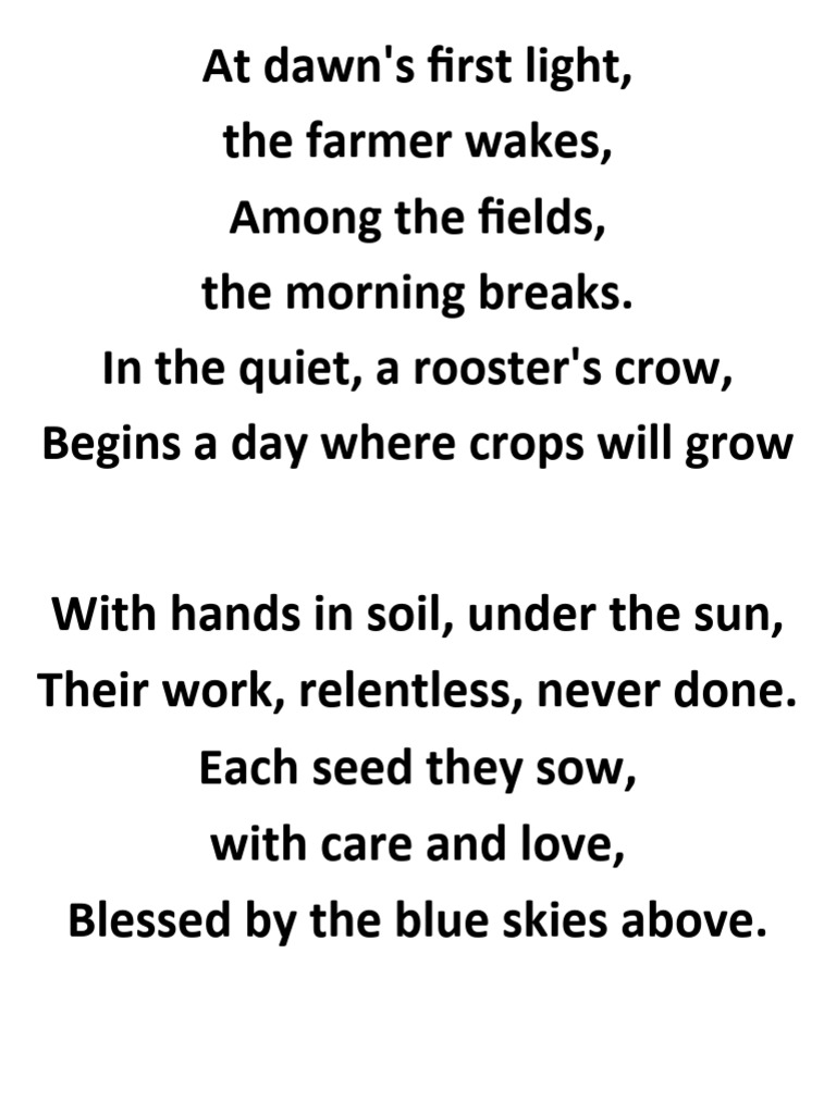 POEms About Farmers | PDF