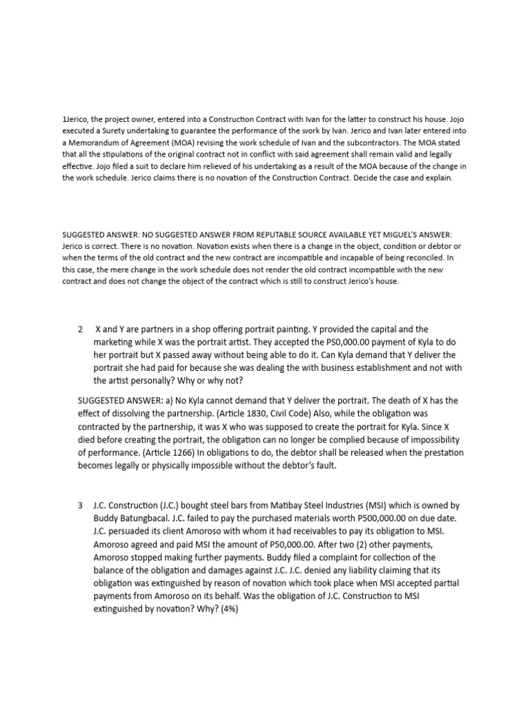 Civil Review 2, Finals | PDF | Concurrent Estate | Private Law