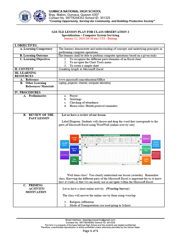CO - Creating Graph in Microsoft Excel | PDF | Chart | Microsoft Excel