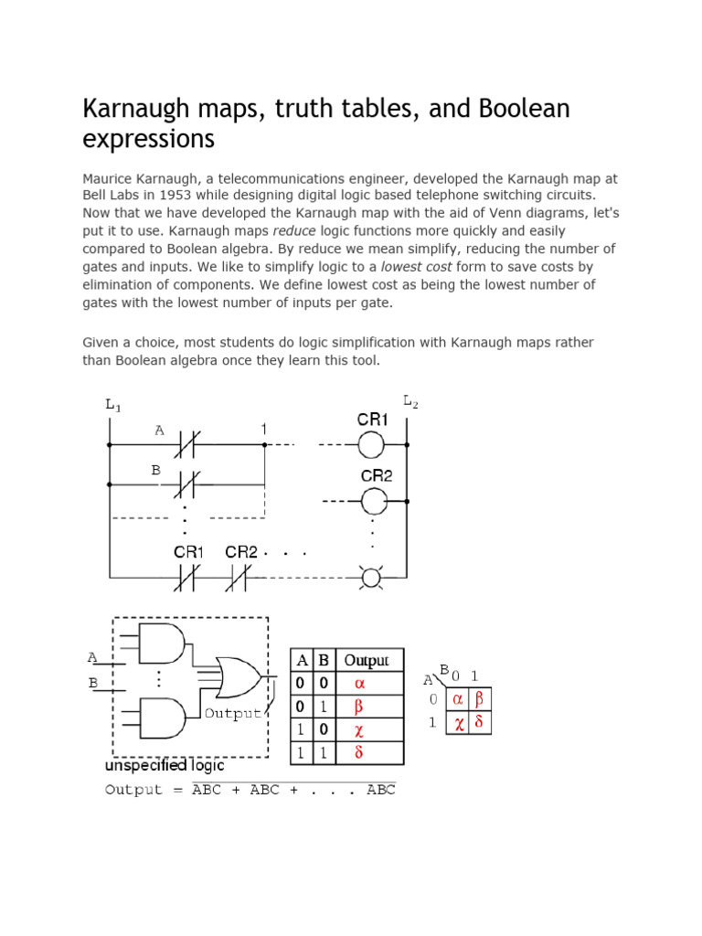 Karnaugh Maps | PDF | Boolean Algebra | Teaching Mathematics