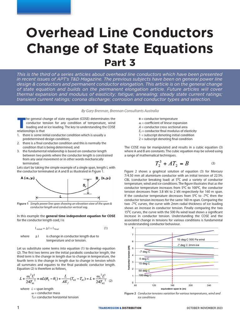 Conductor Change of State Equations | PDF | Equations | Electrical ...