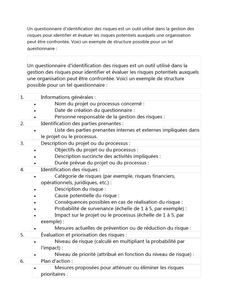 Guide d'Identification des Risques | PDF | Risque | Gestion des risques