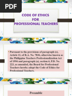 Code of Ethics For Professional Teachers | PDF | Teachers | Justice