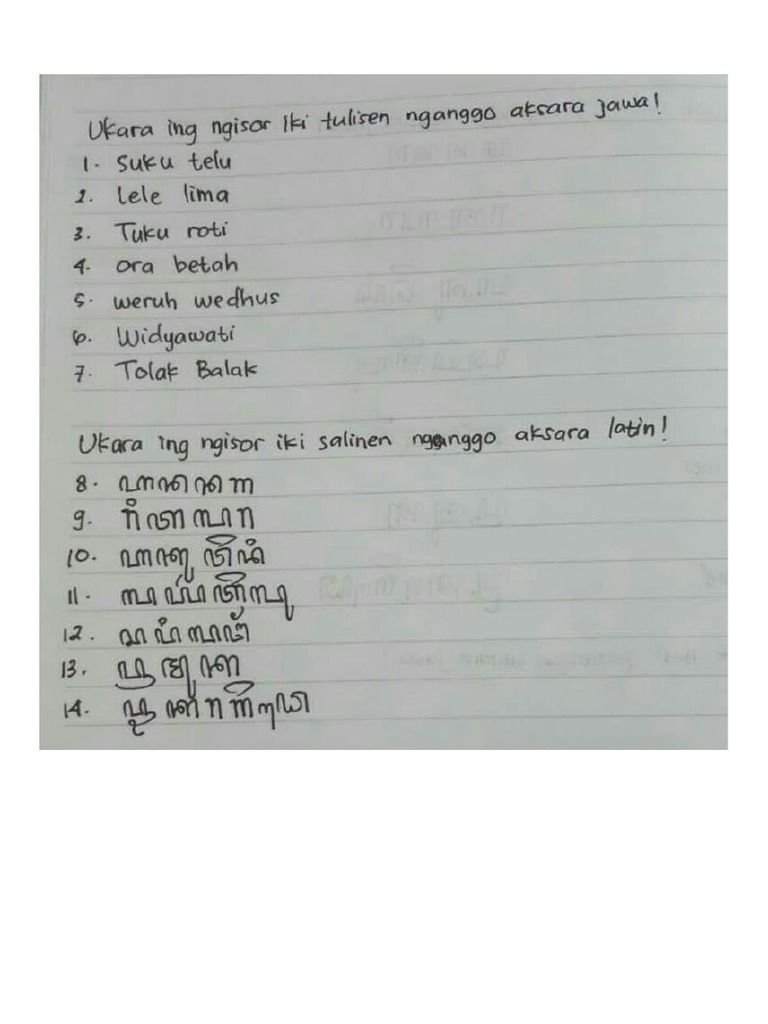 Tgs B.JW Aksara JW | PDF