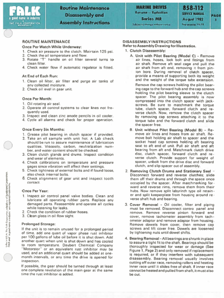 F25039 Falk MR Maintenance | PDF