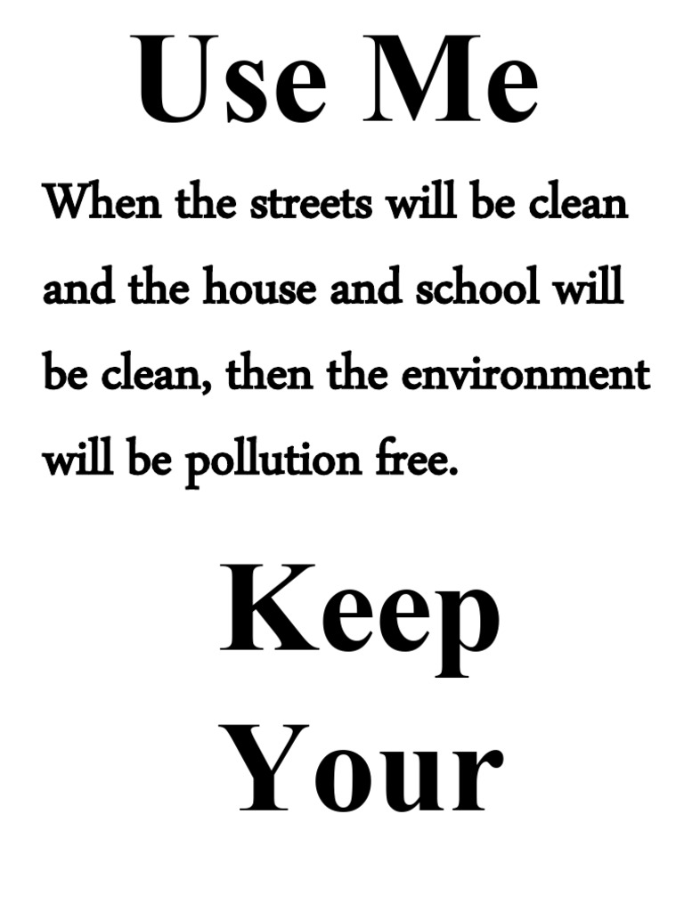 Keep Your School Clean Campaign | PDF | Wellness