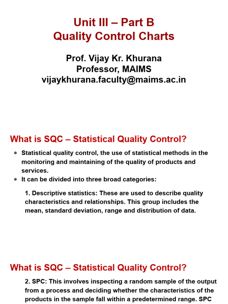 3.6 Quality Control | PDF | Sampling (Statistics) | Standard Deviation