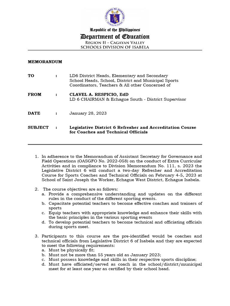 Memo Refresher 2023 | PDF | Teachers | Behavior Modification