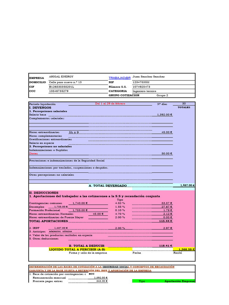 Alex Martin - Nómina Fol 2024 (Mei) | PDF | Salario | Labor