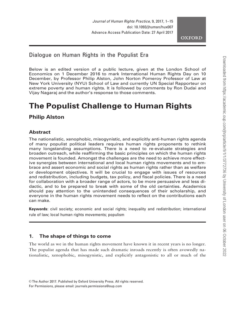 The Populist Challenge To HR | PDF | International Criminal Court ...