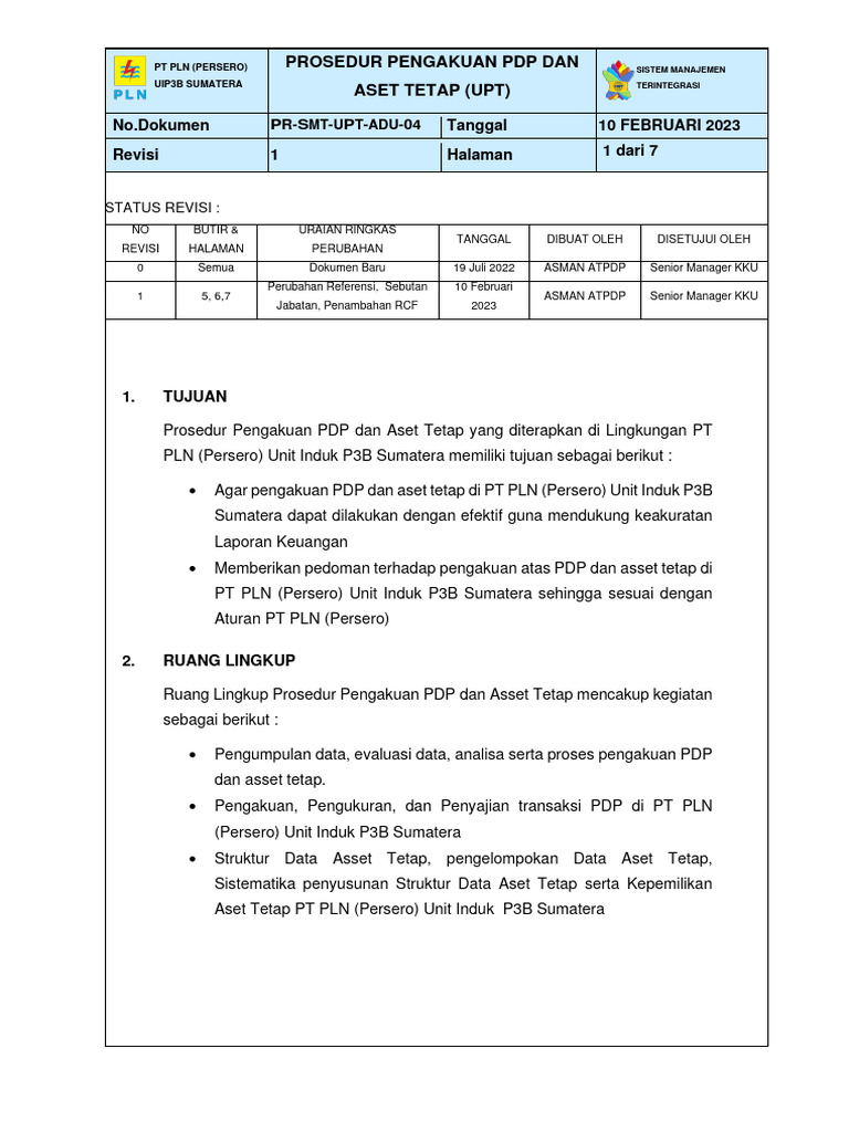 BPM Pengakuan PDP Dan Aset Tetap Unit Pelaksana | PDF | Teknologi & Rekayasa