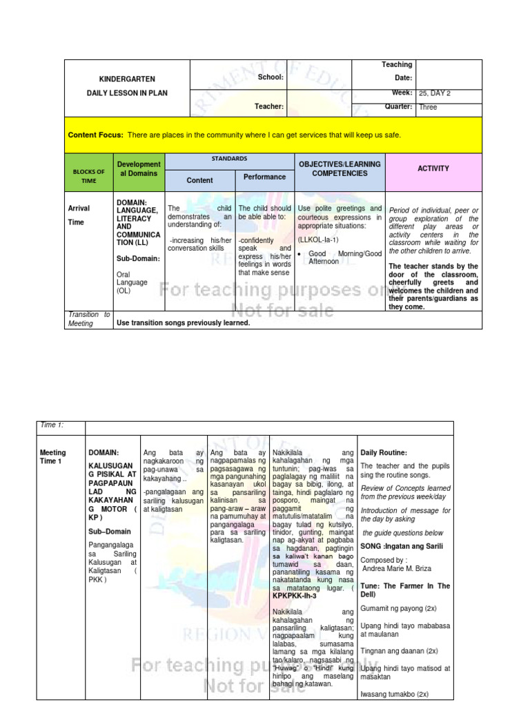 Kinder DLP Lesson-Exemplar-Week-25-Day-2 | PDF | Learning | Shape