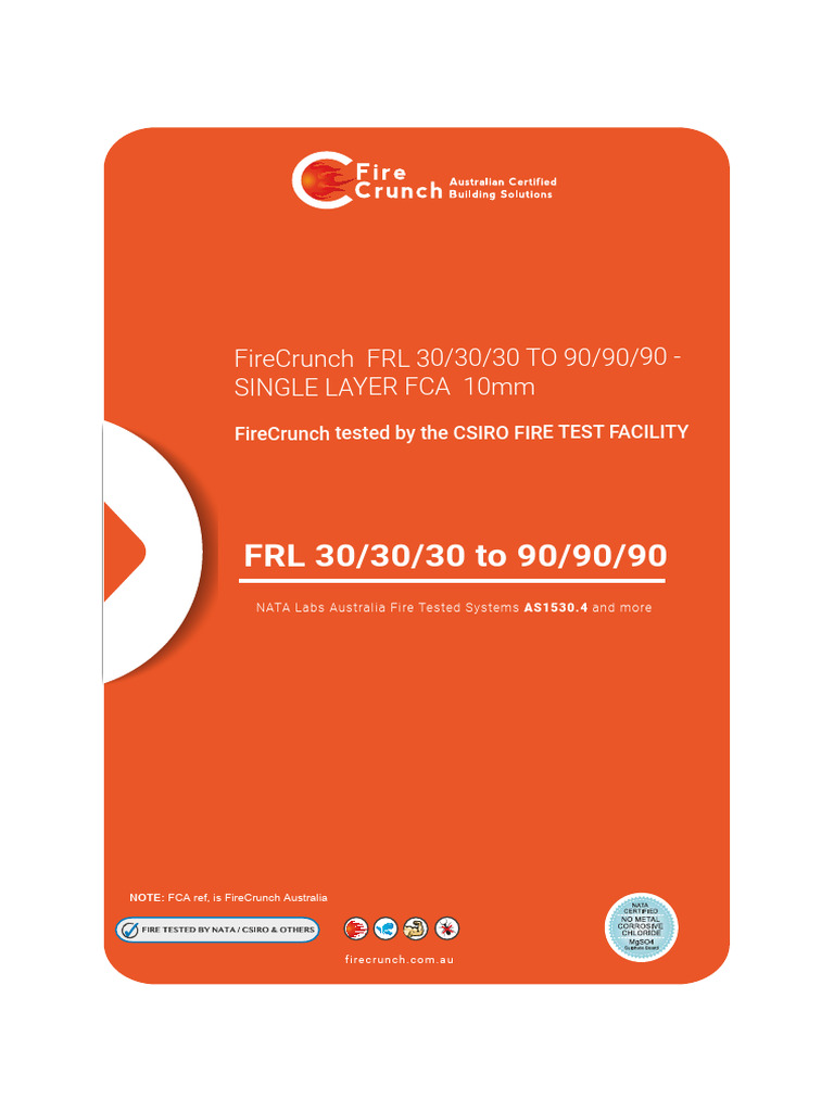 Fire Crunch. M 08 Bushfire Attack Level BAL FZ Tested | PDF | Materials ...