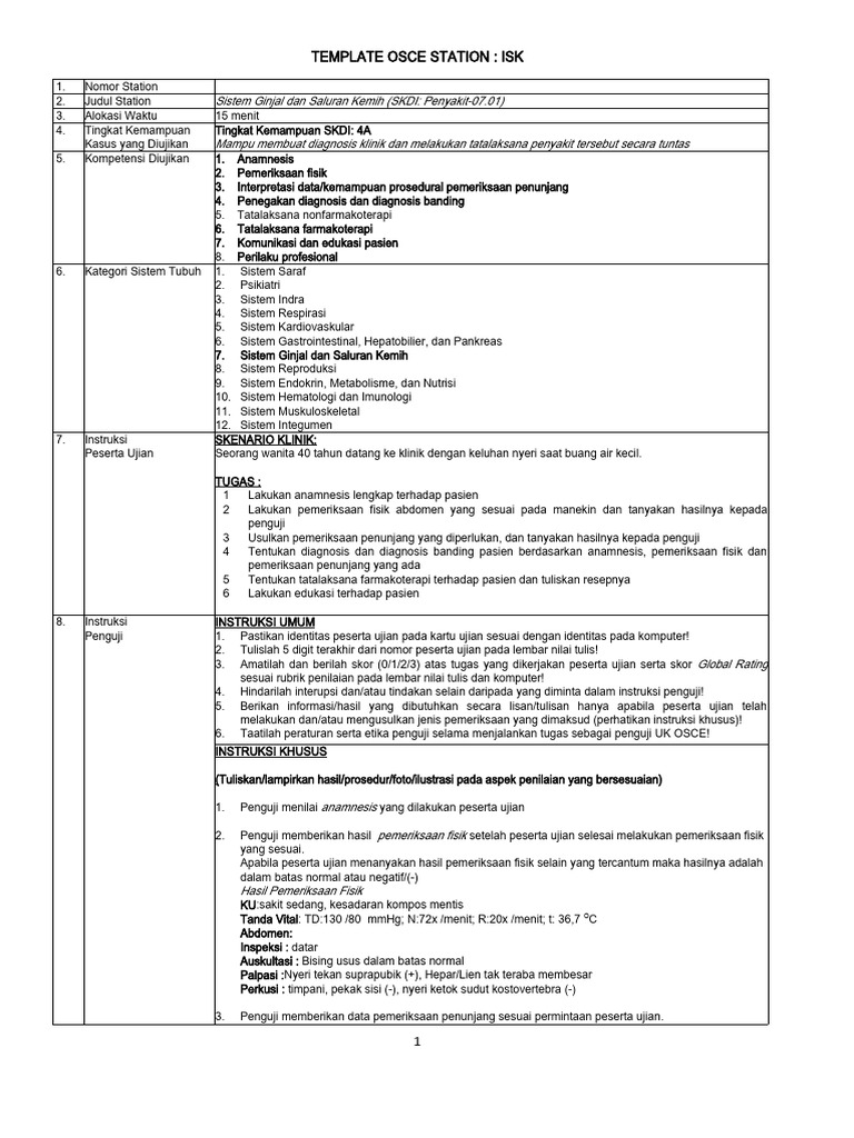 FK Undip Osce ISK | PDF