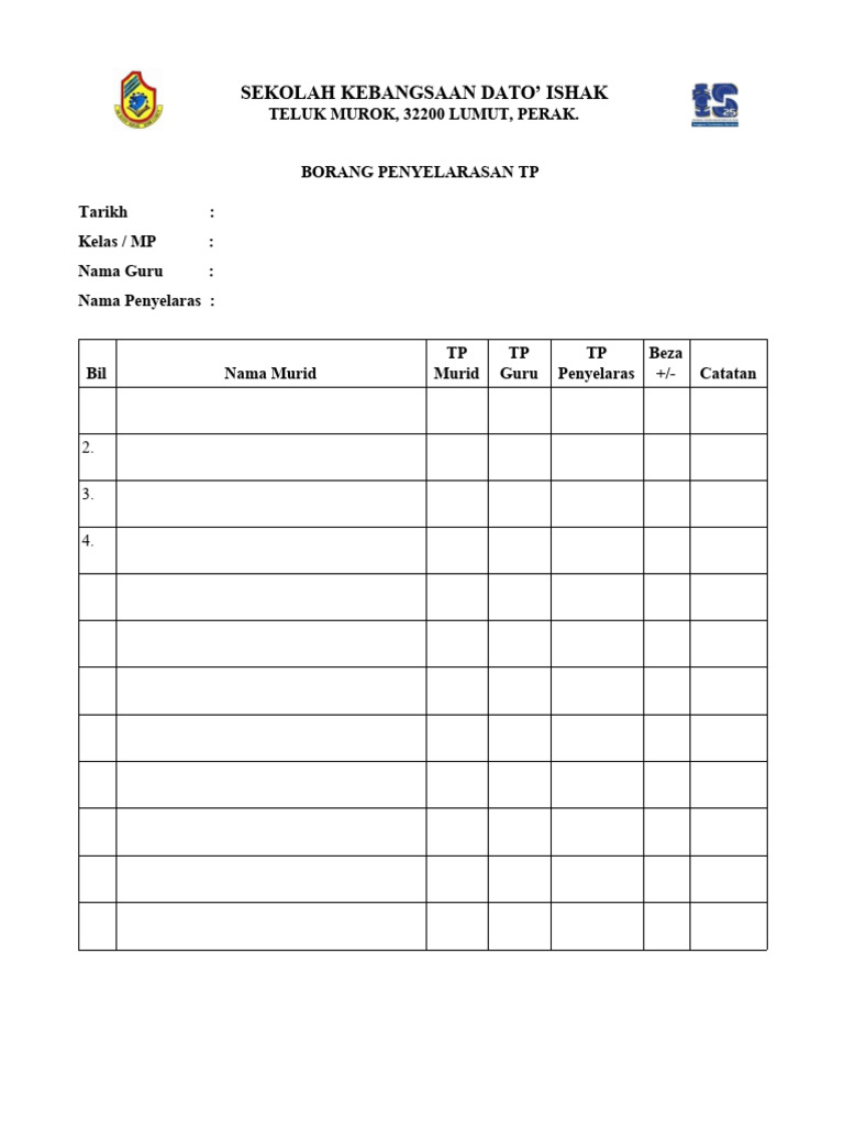 Borang Penyelarasan TP PBD | PDF | Pengembangan Diri | Kesehatan Holistik