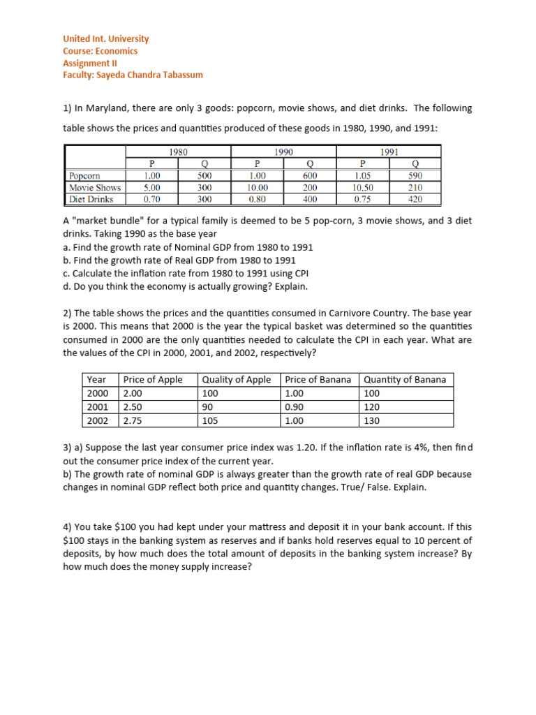 Eco Assignment | PDF