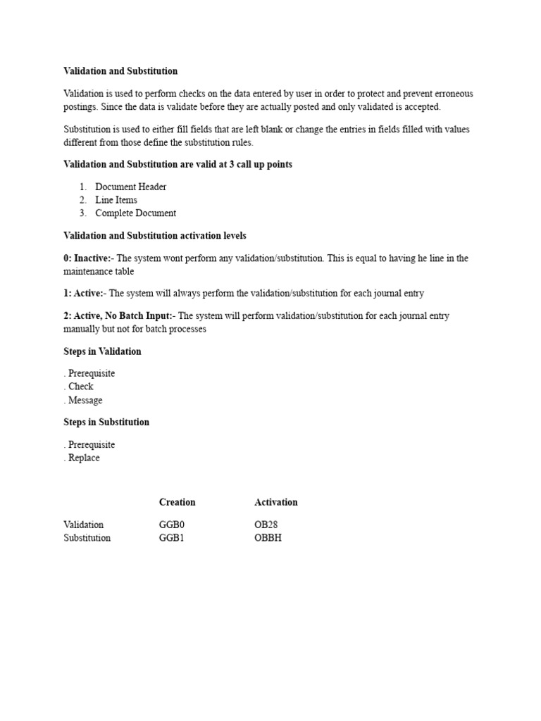 Data Validation and Substitution Guide | PDF | Computer Engineering ...