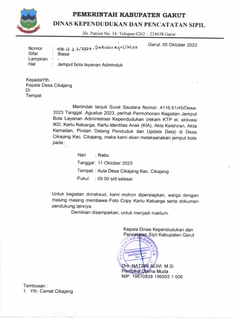 Surat Jemput Bola | PDF