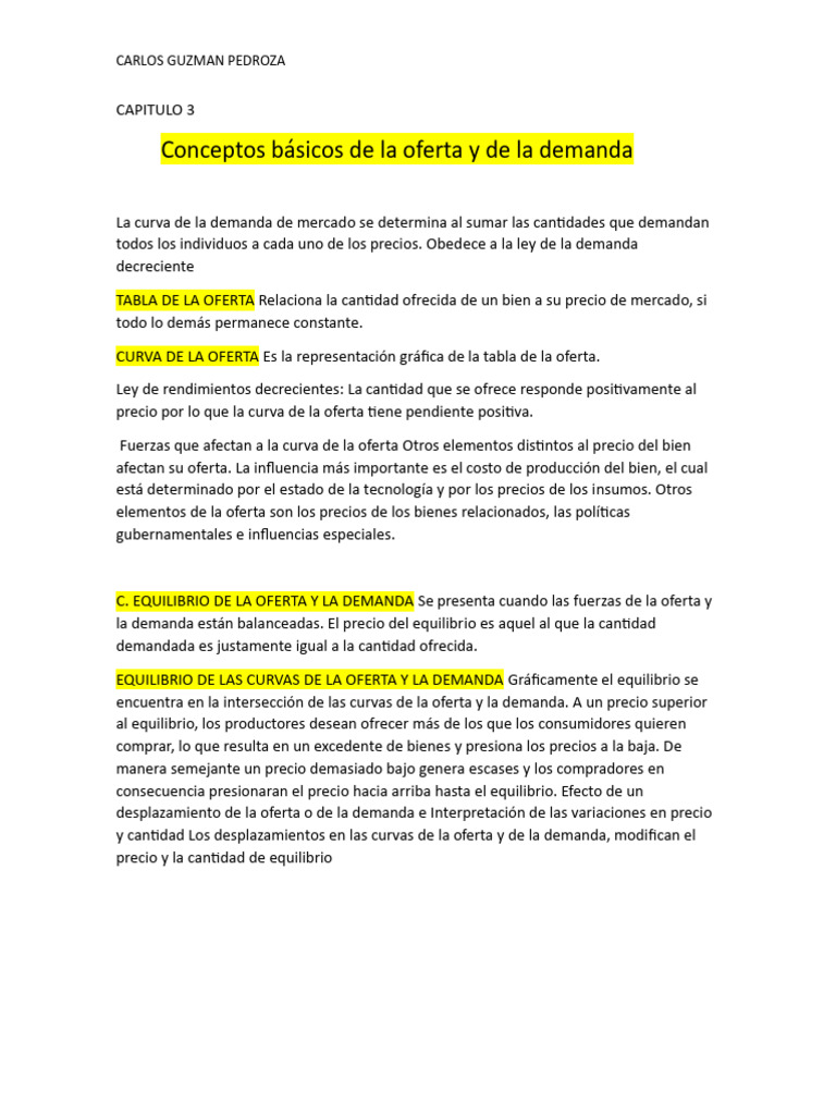 concepto oferta y demanda | PDF | Oferta y demanda | Oferta (economía)