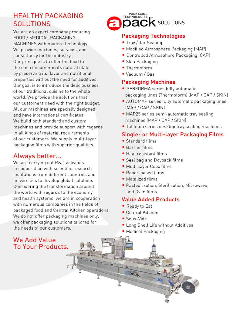 Apack EN Brochure PERFORMA Low | PDF