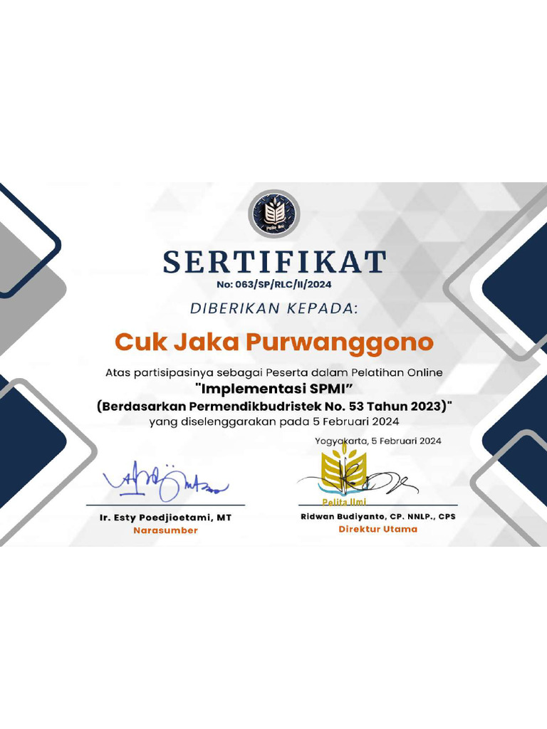 14 Cuk Jaka Purwanggono Implementasi SPMI | PDF