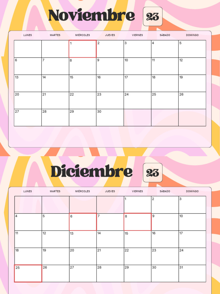 Calendario Mensual | PDF | Calendario