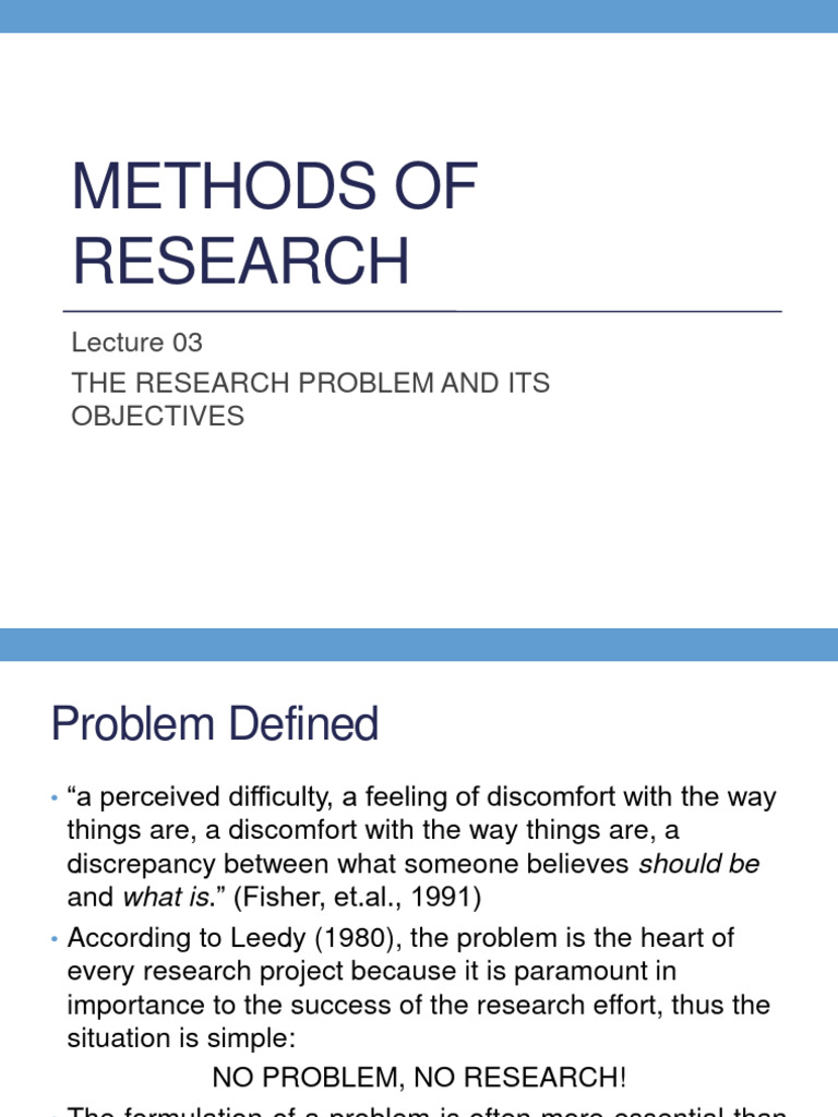 3 Research Problem and Its Objectives Research Title | PDF | Cognition ...