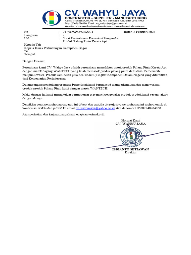 Surat Permohonan Paparan Produk Dishub Kab Bogor | PDF Surat Permohonan Paparan Produk Dishub Kab Bogor | PDF