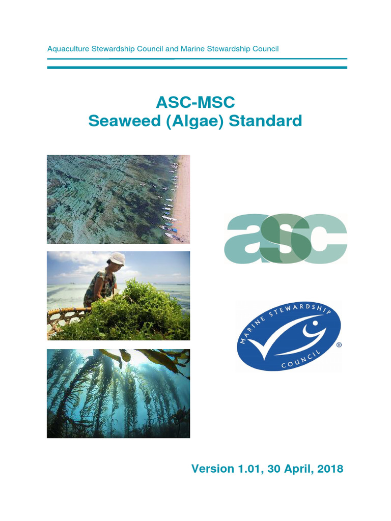 ASC MSC Seaweed Algae Standard v1.01 | Download Free PDF | Algae | Aquaculture