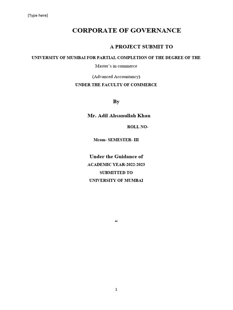 Adil Ahsanullah Khan | PDF | Corporate Governance | Governance
