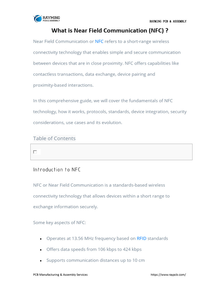 What Is Near Field Communication (NFC) | PDF | Internet Of Things ...