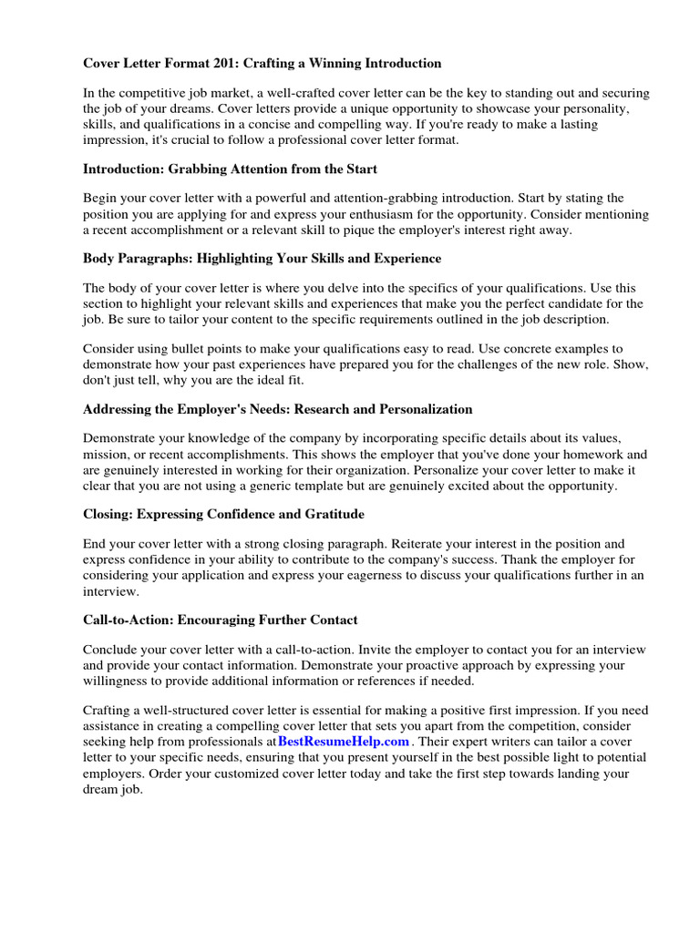 Cover Letter Format 2019 | Download Free PDF | Résumé | Linked In