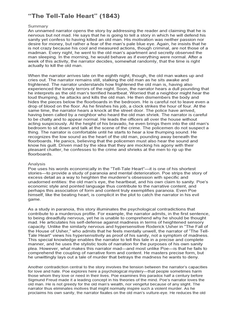 The Tell-Tale Heart | PDF | Psychology