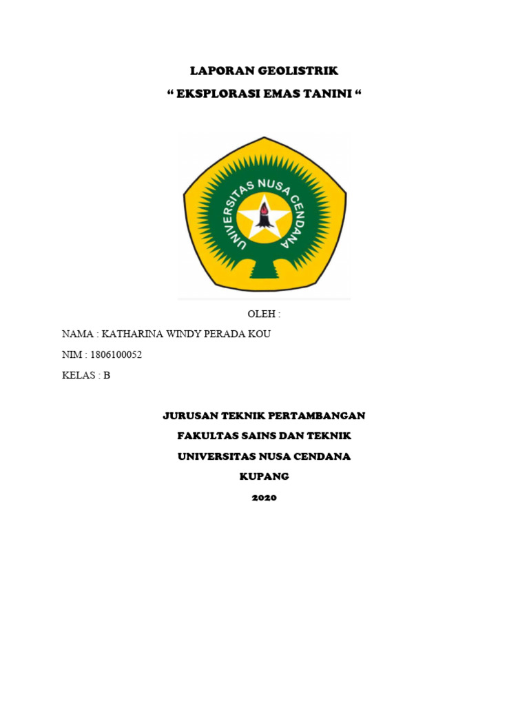 Eksplorasi Geolistrik Emas Tanini | PDF